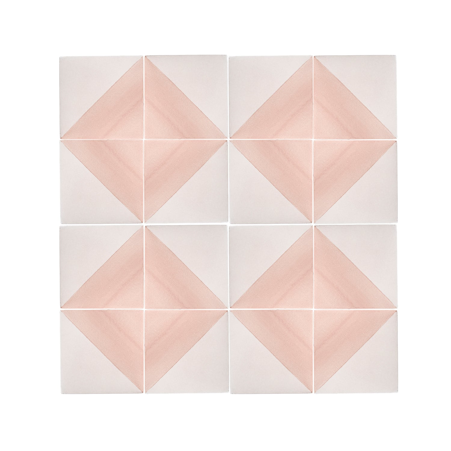 50/50 Pink 6x6 Hand Painted Artisan Ceramic Tile