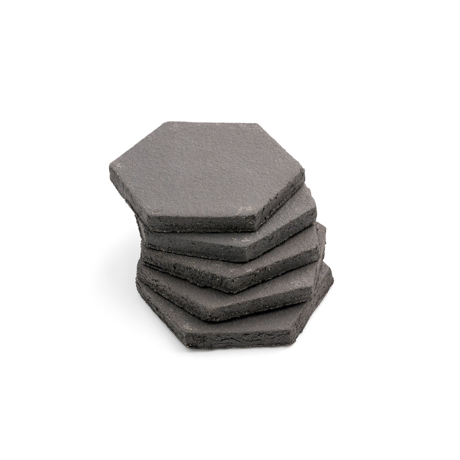 Black Terracotta 4 Inch Hexagon Tile