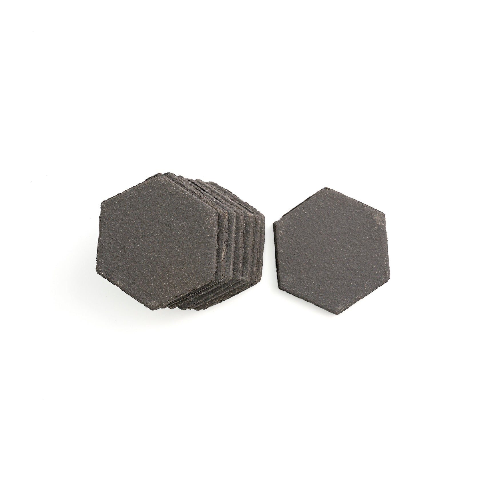 Black Terracotta 4 Inch Hexagon Tile
