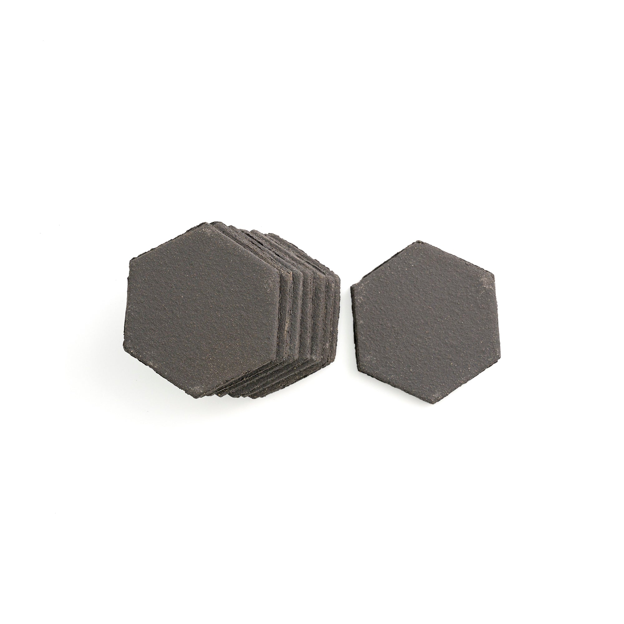 Black Terracotta 4 Inch Hexagon Tile