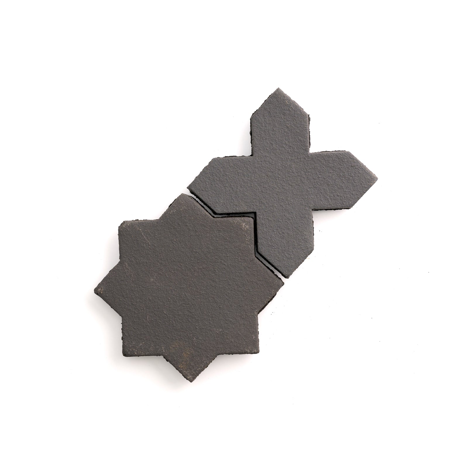 Black Terracotta Star & Cross Tile