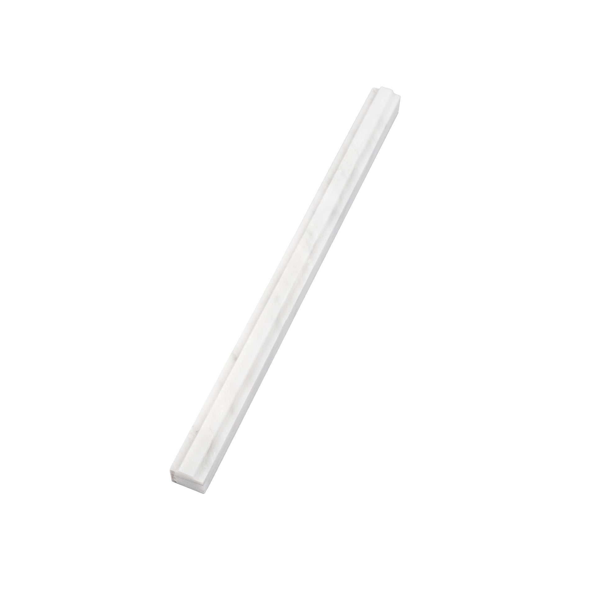 Casablanca Carrara 3/4" Center Lip Square Pencil Trim Marble Tile | Ho