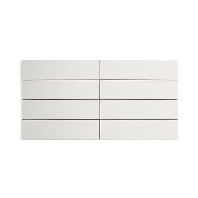 White 2x8 Ceramic Tile | Matte