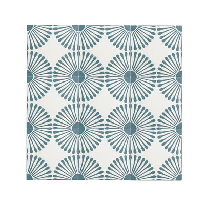 Dandelion Blue Ceramic Tile