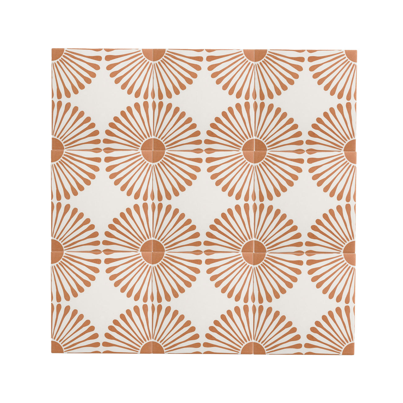 Dandelion Terracotta Ceramic Tile