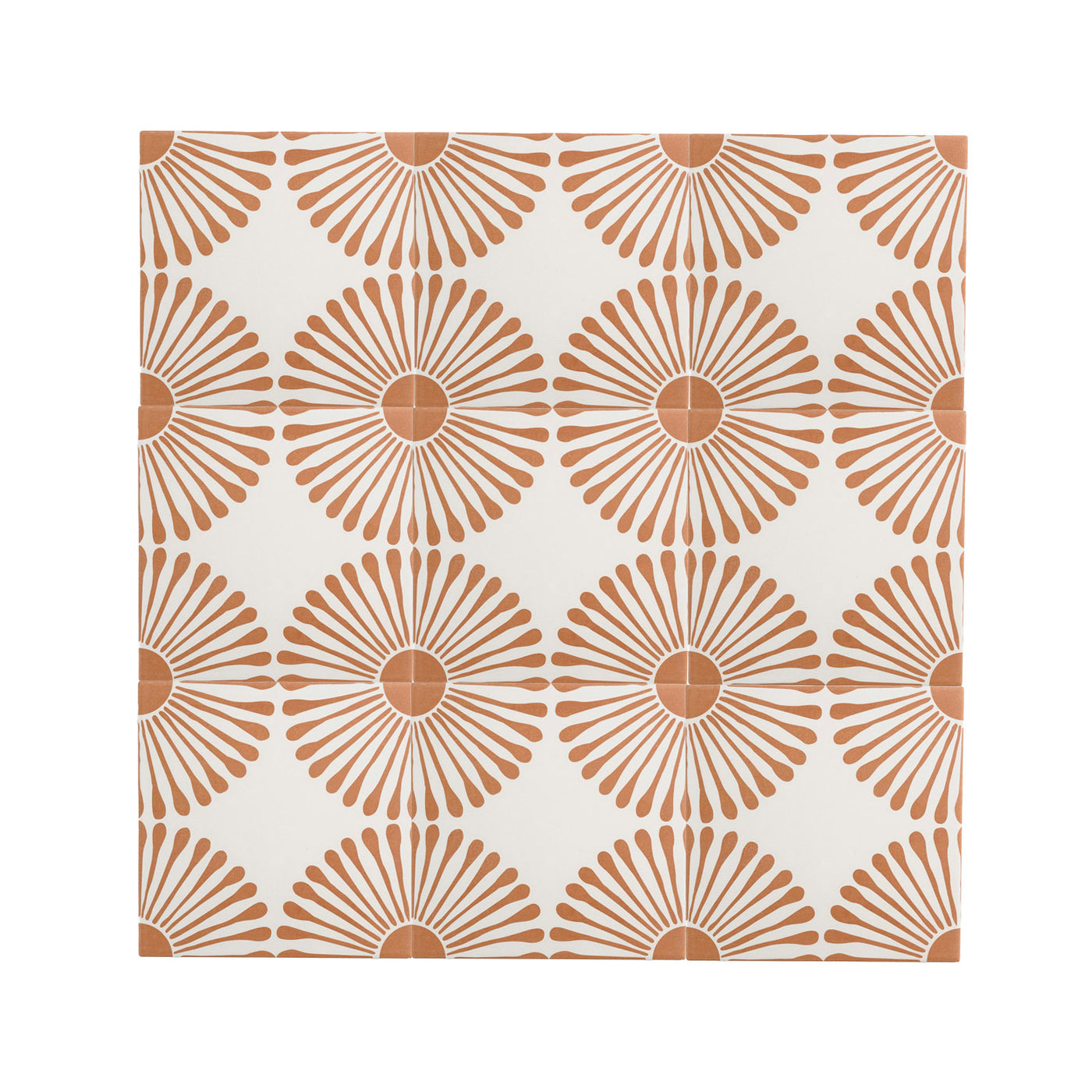 Dandelion Terracotta Ceramic Tile