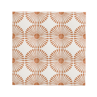 Dandelion Terracotta Ceramic Tile