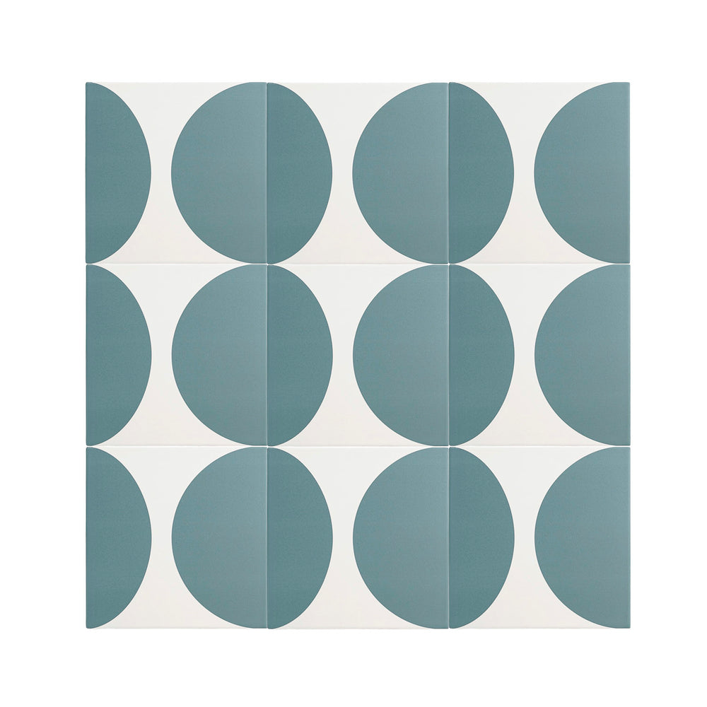 Groovy Blue Ceramic Tile