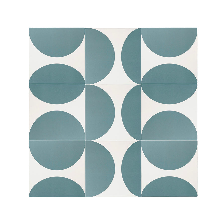 Groovy Blue Ceramic Tile