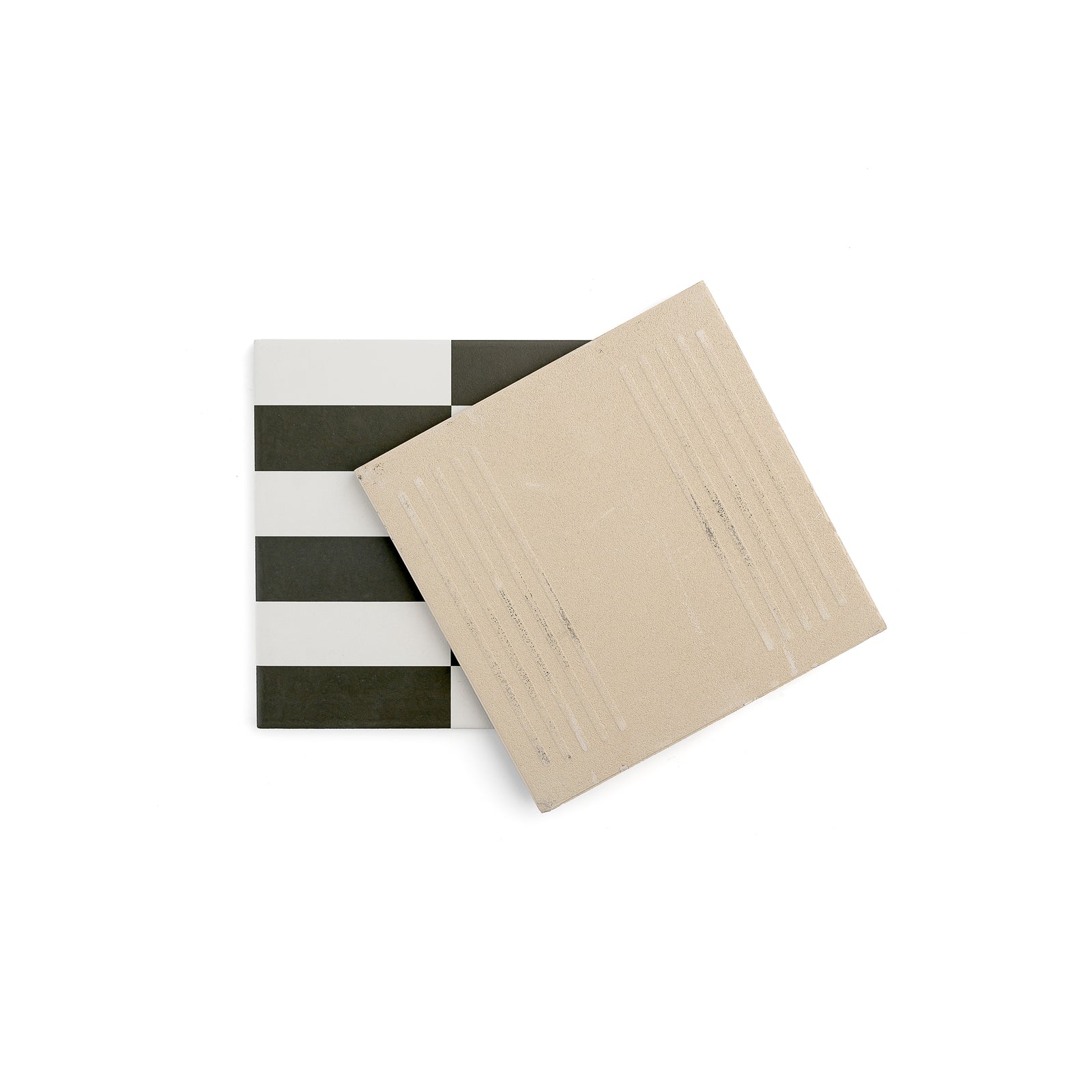 Long Checkerboard Black & White Ceramic Tile