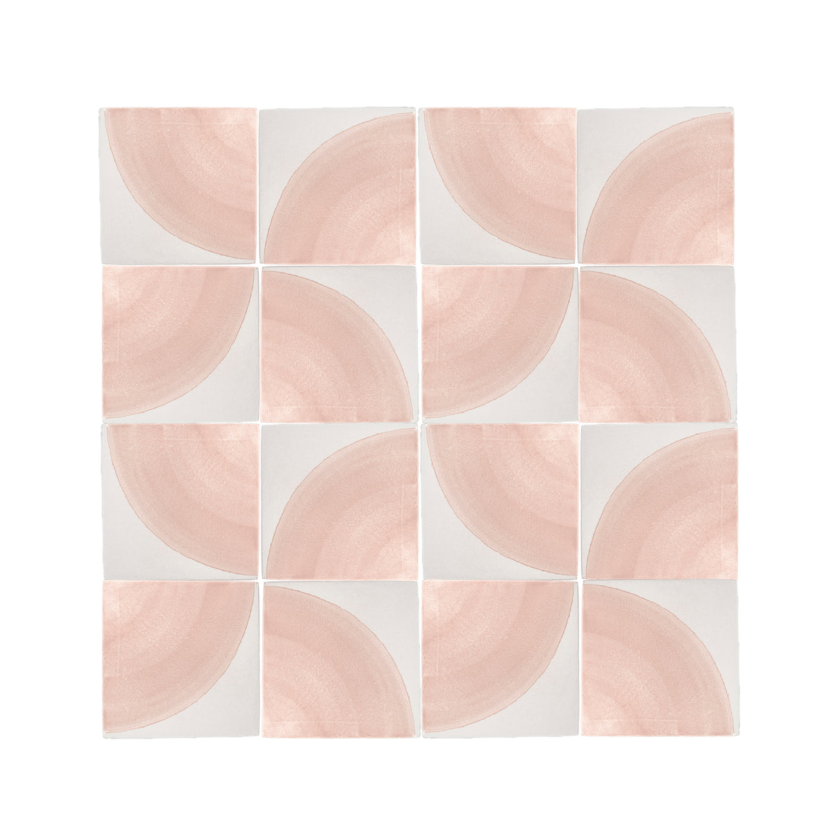 Crest Pink 6x6 Artisan Hand Painted Ceramic Tile