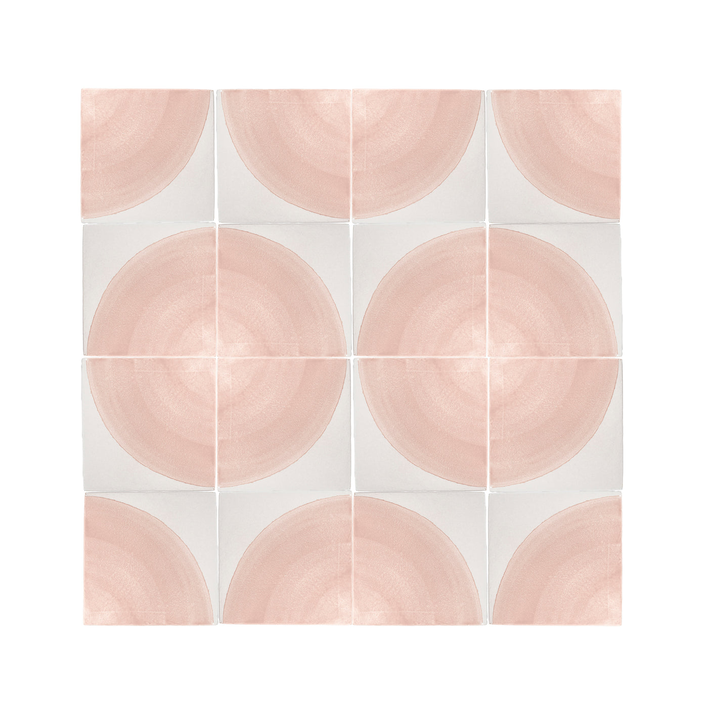 Crest Pink 6x6 Artisan Hand Painted Ceramic Tile