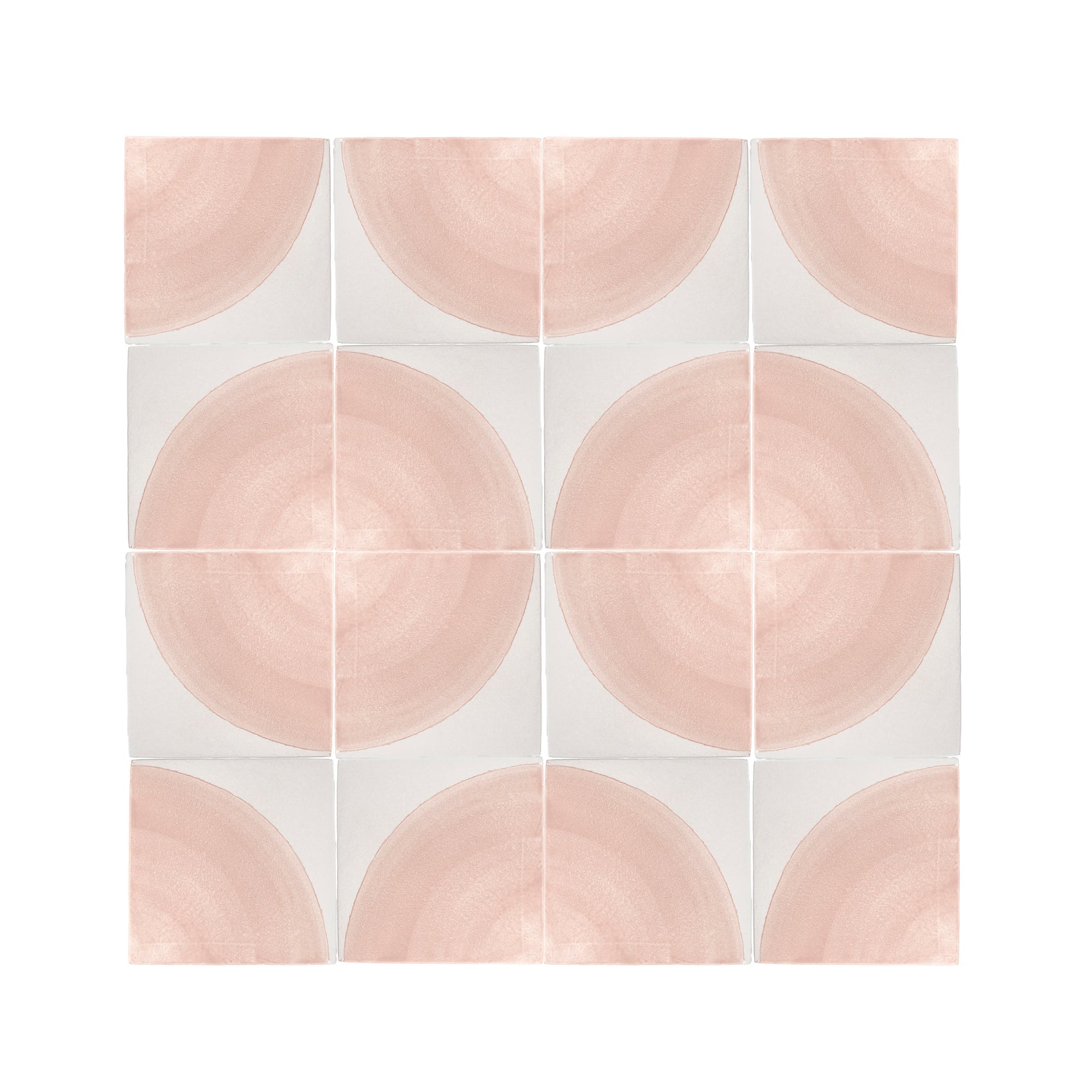 Crest Pink 6x6 Artisan Hand Painted Ceramic Tile
