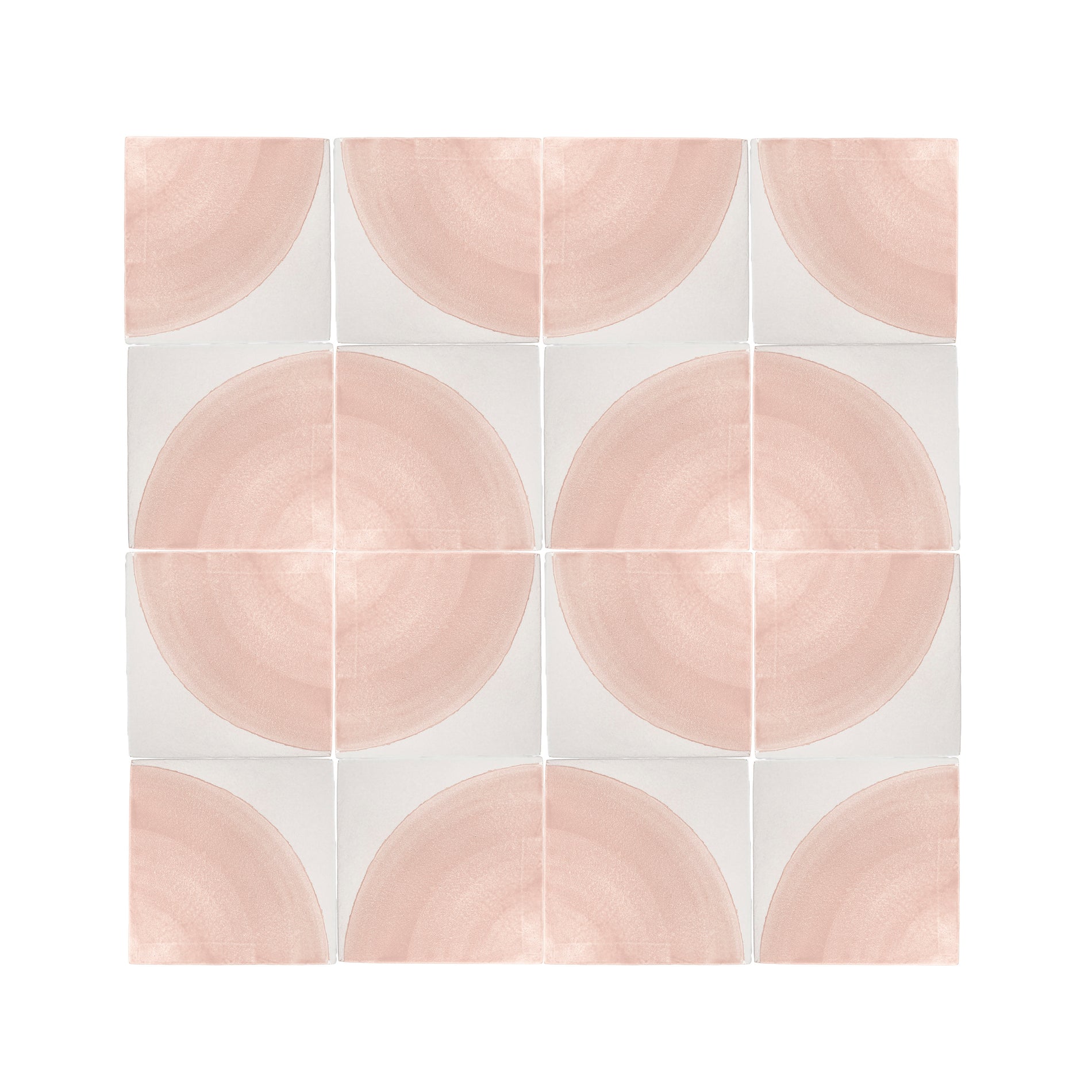 Crest Pink 6x6 Artisan Hand Painted Ceramic Tile