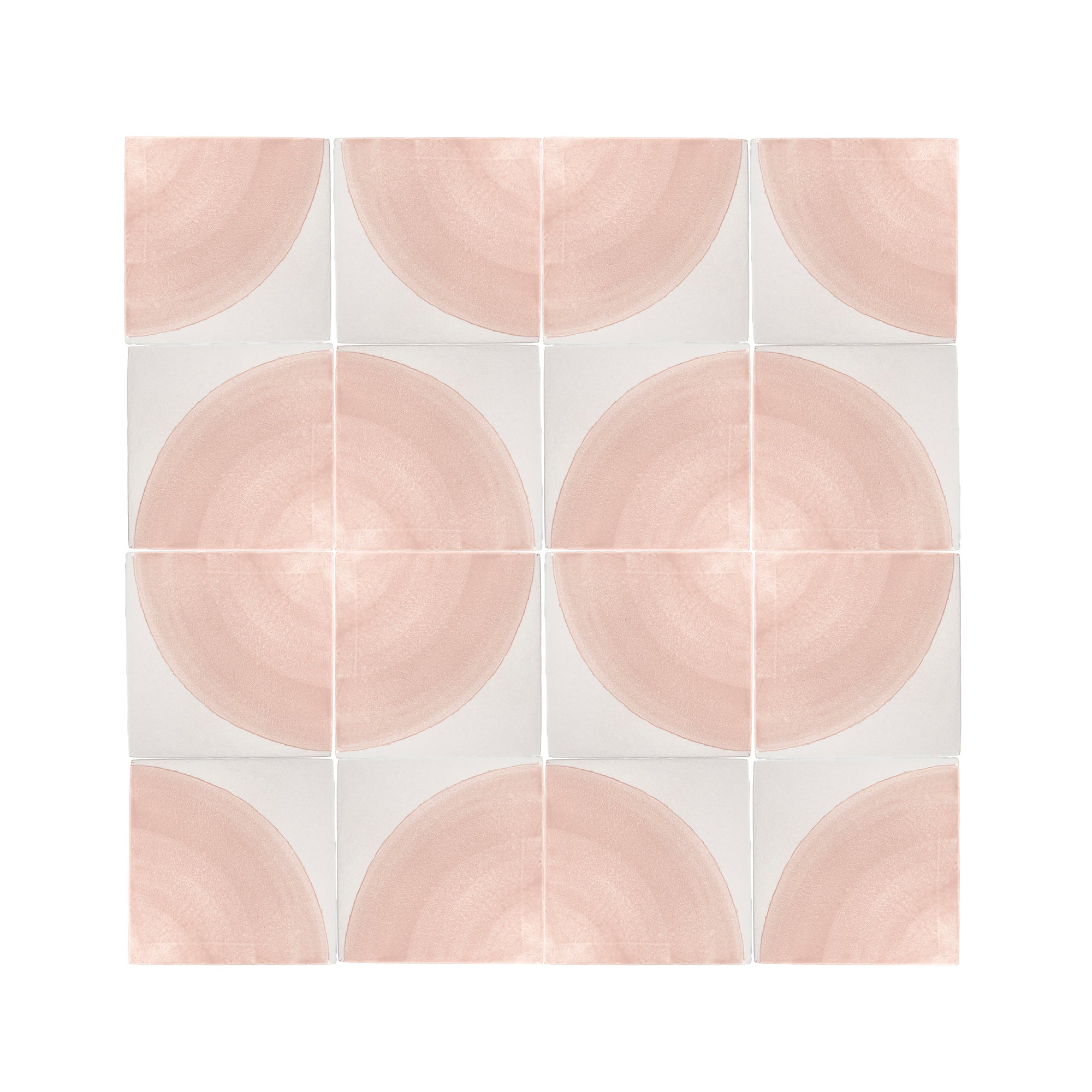 Crest Pink 6x6 Artisan Hand Painted Ceramic Tile