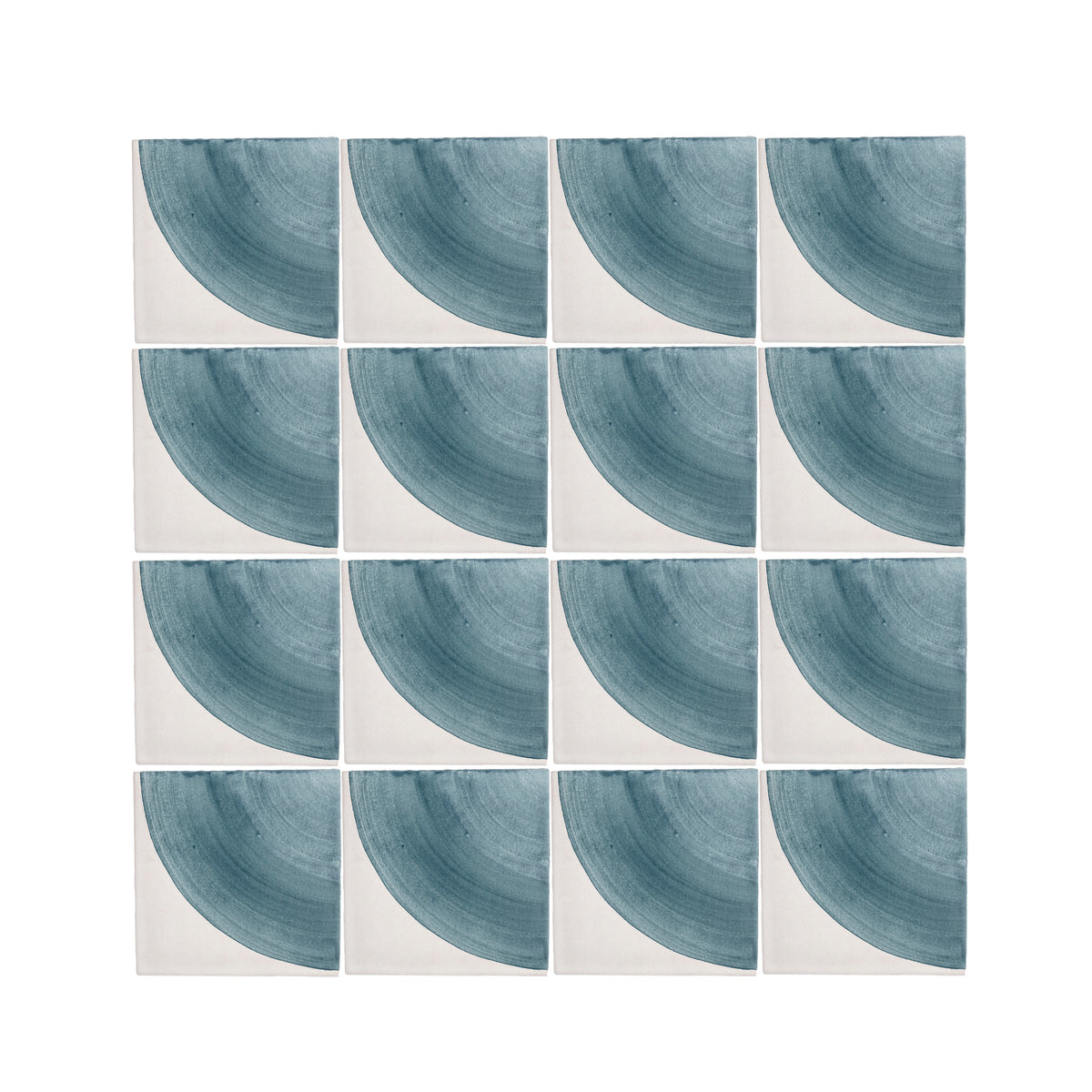 Crest Blue 6x6 Hand Painted Artisan Ceramic Tile
