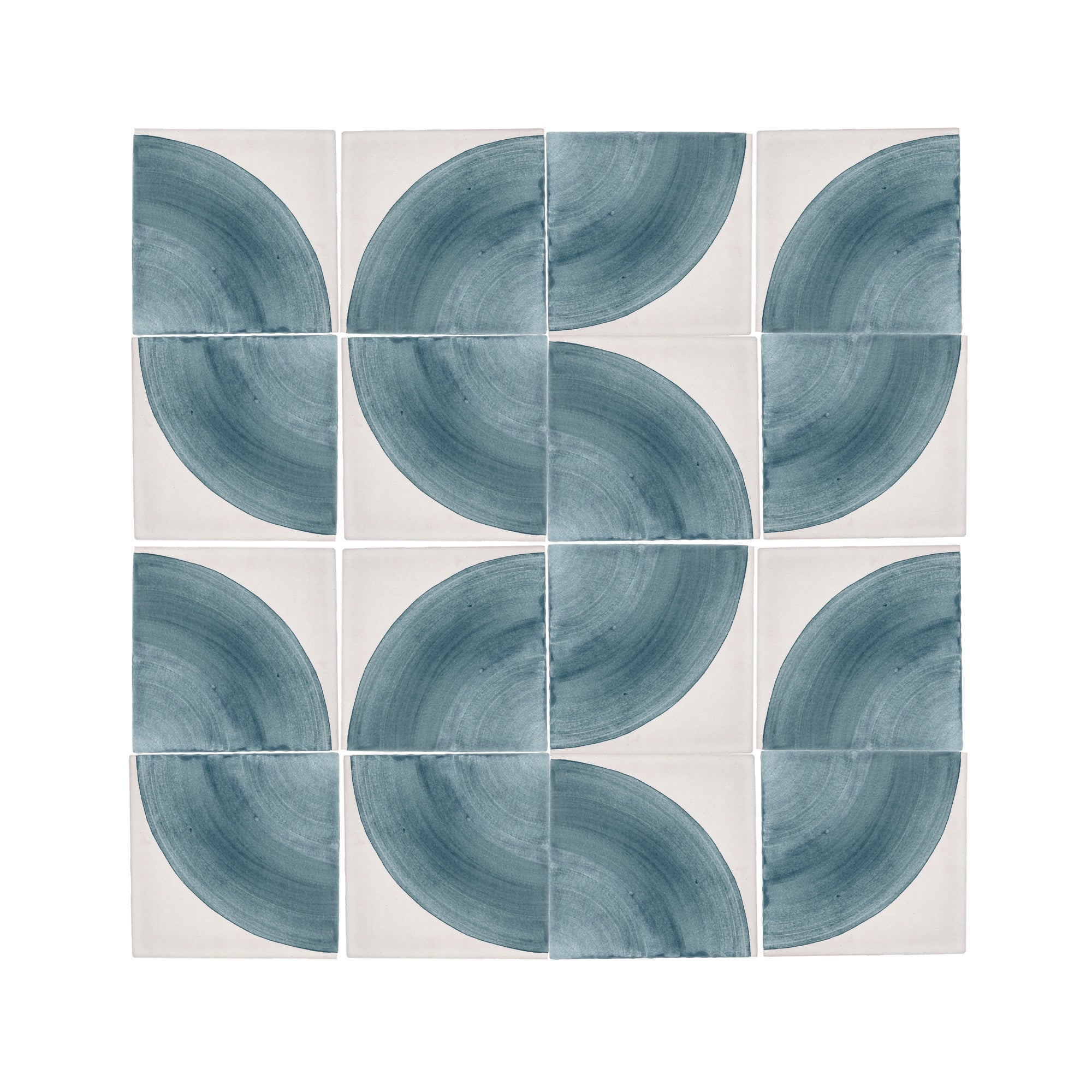 Crest Blue 6x6 Hand Painted Artisan Ceramic Tile