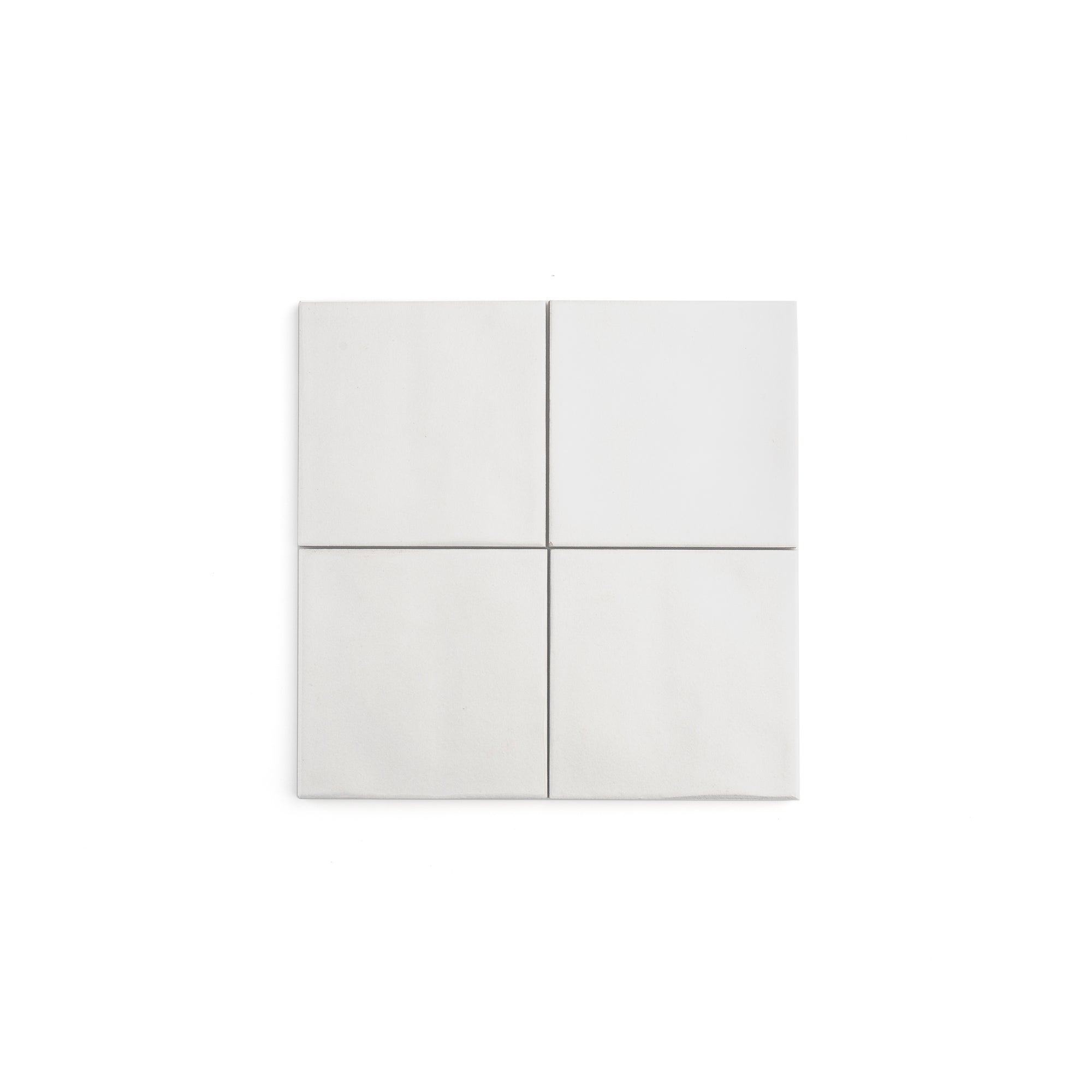 White 4x4 Formed Ceramic Tile | Matte