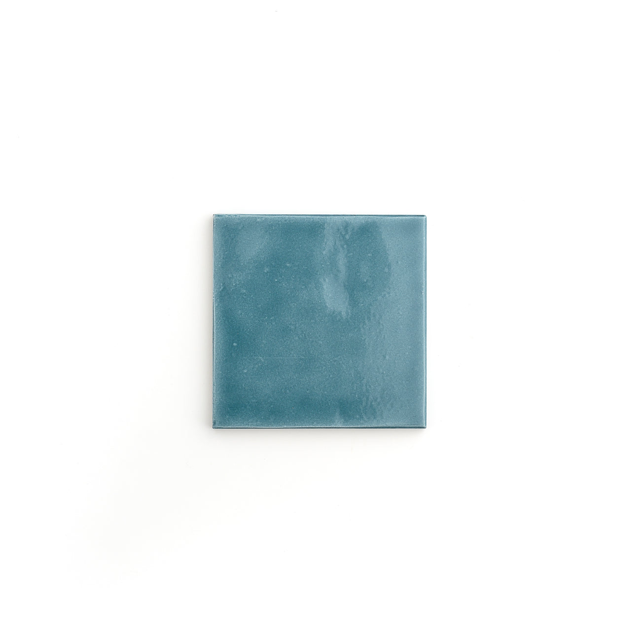Aegean Blue 4x4 Formed Ceramic Tile | Glossy