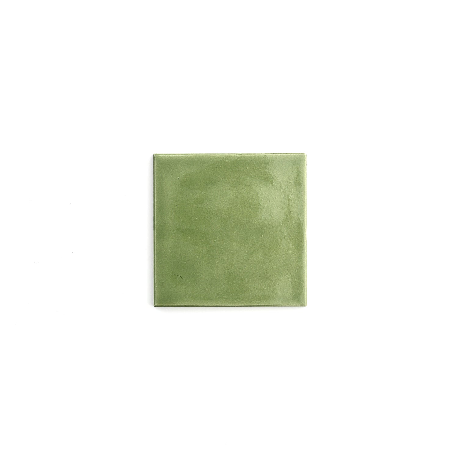 Cactus Green 4x4 Formed Ceramic Tile | Glossy
