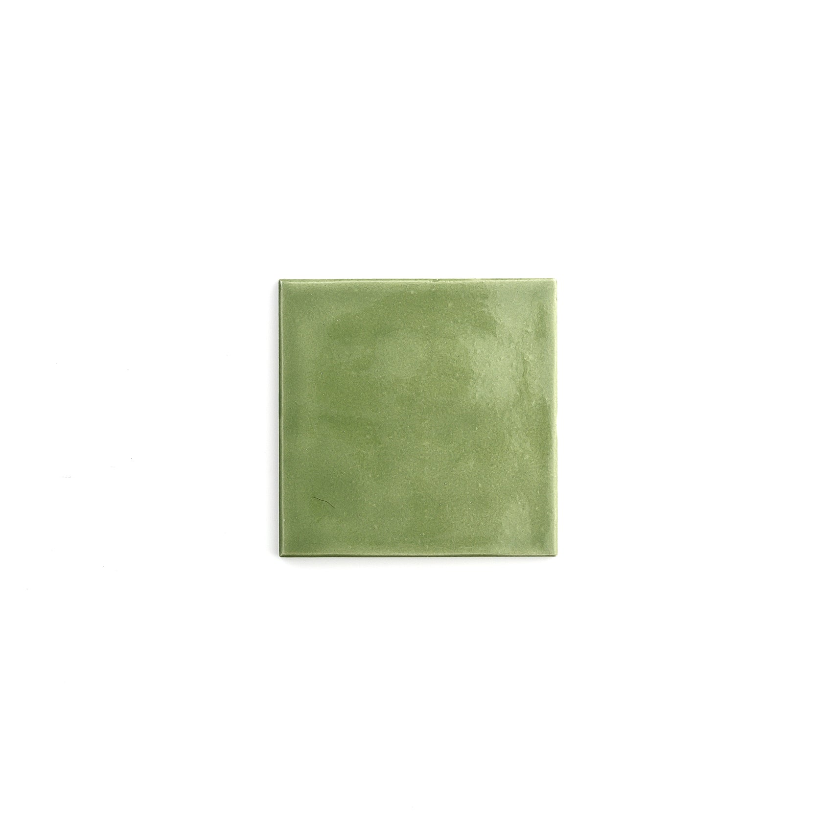 Cactus Green 4x4 Formed Ceramic Tile | Glossy