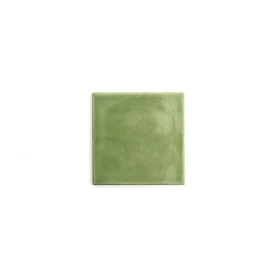 Cactus Green 4x4 Formed Ceramic Tile | Glossy