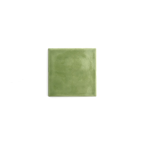 Cactus Green 4x4 Formed Ceramic Tile | Glossy
