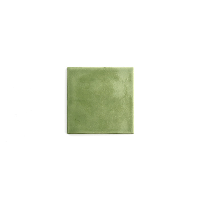 Cactus Green 4x4 Formed Ceramic Tile | Glossy
