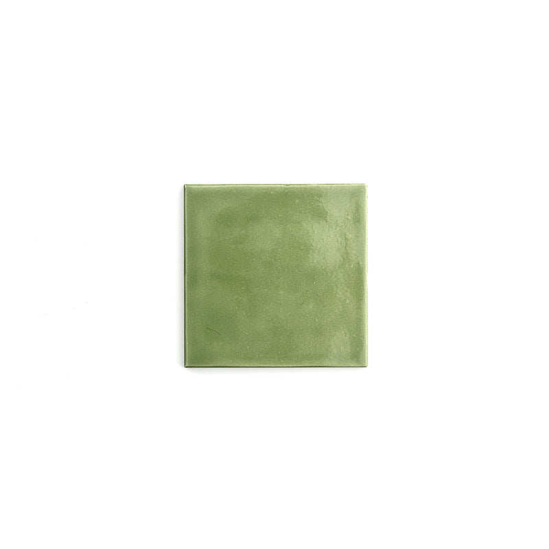 Cactus Green 4x4 Formed Ceramic Tile | Glossy
