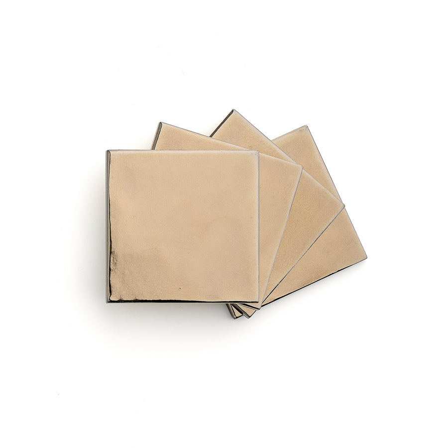 Metallic 4x4 Formed Ceramic Tile