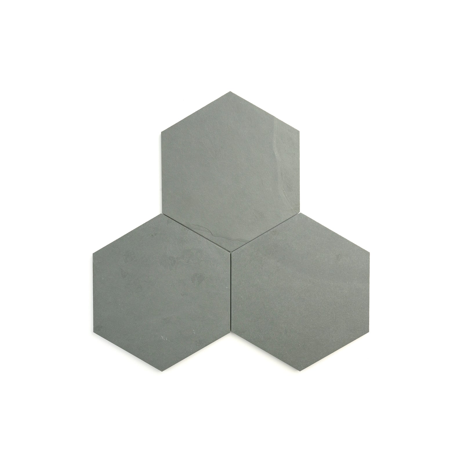 Grey 10 Inch Hexagon Brazilian Slate