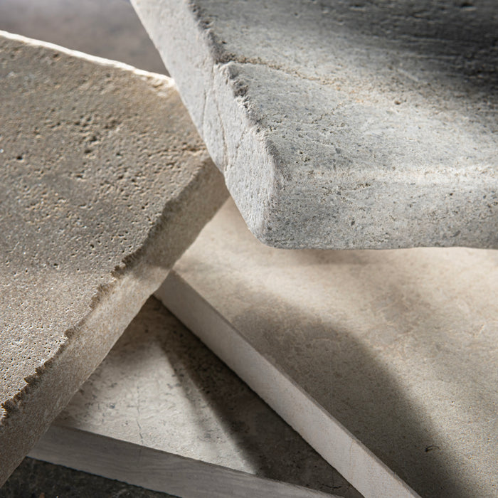 Azru Grey 12x12 Moroccan Limestone | Tumbled & Honed