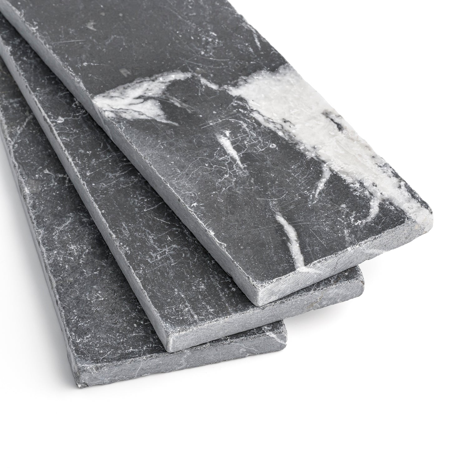 Black 4x12 Moroccan Marble | Tumbled & Honed