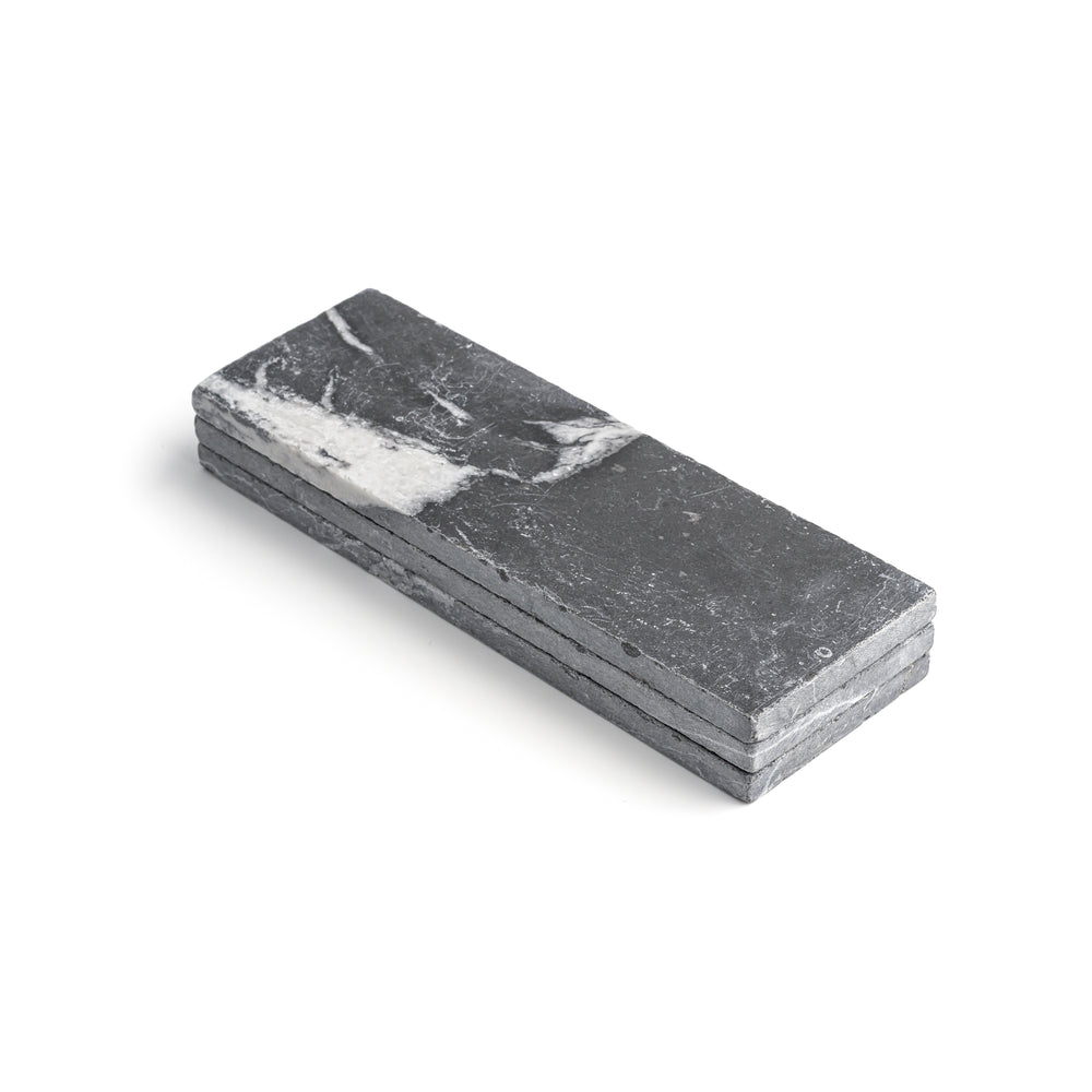 Black 4x12 Moroccan Marble | Tumbled & Honed