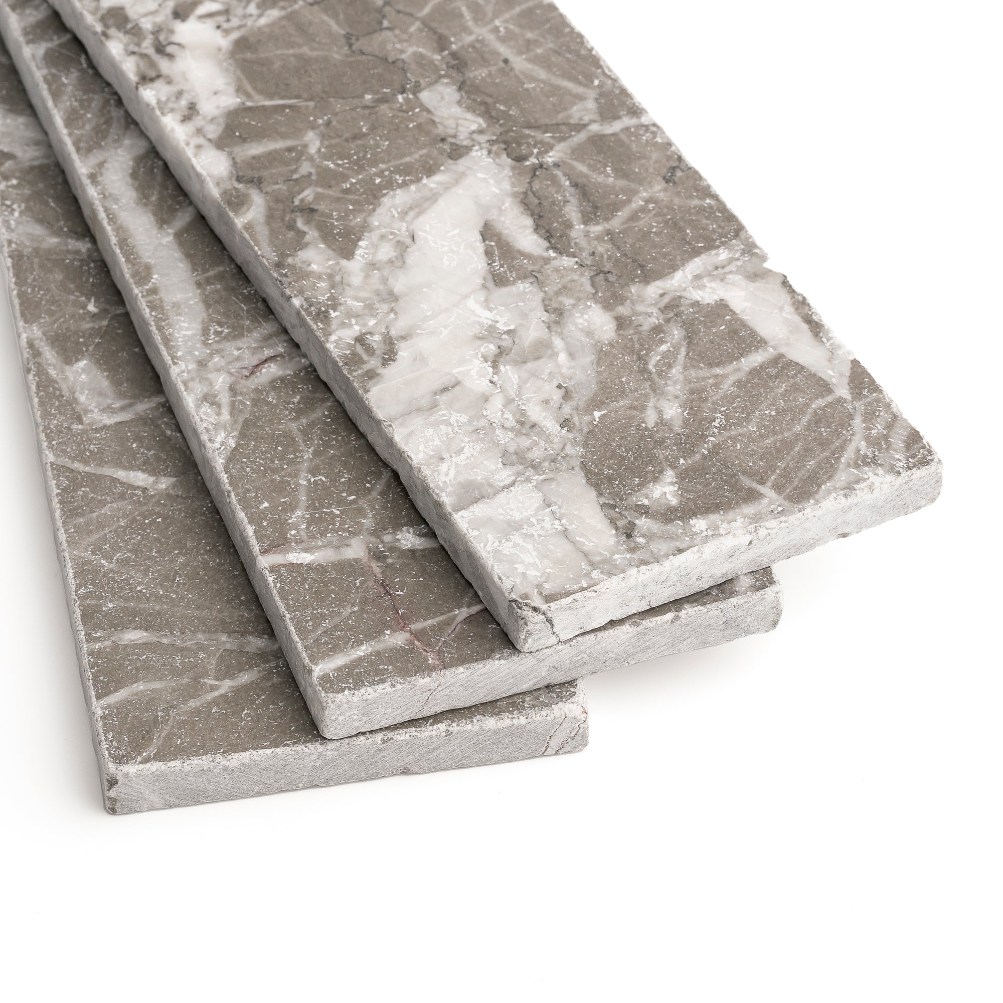 Atlas Grey 4x12 Moroccan Marble | Tumbled & Honed