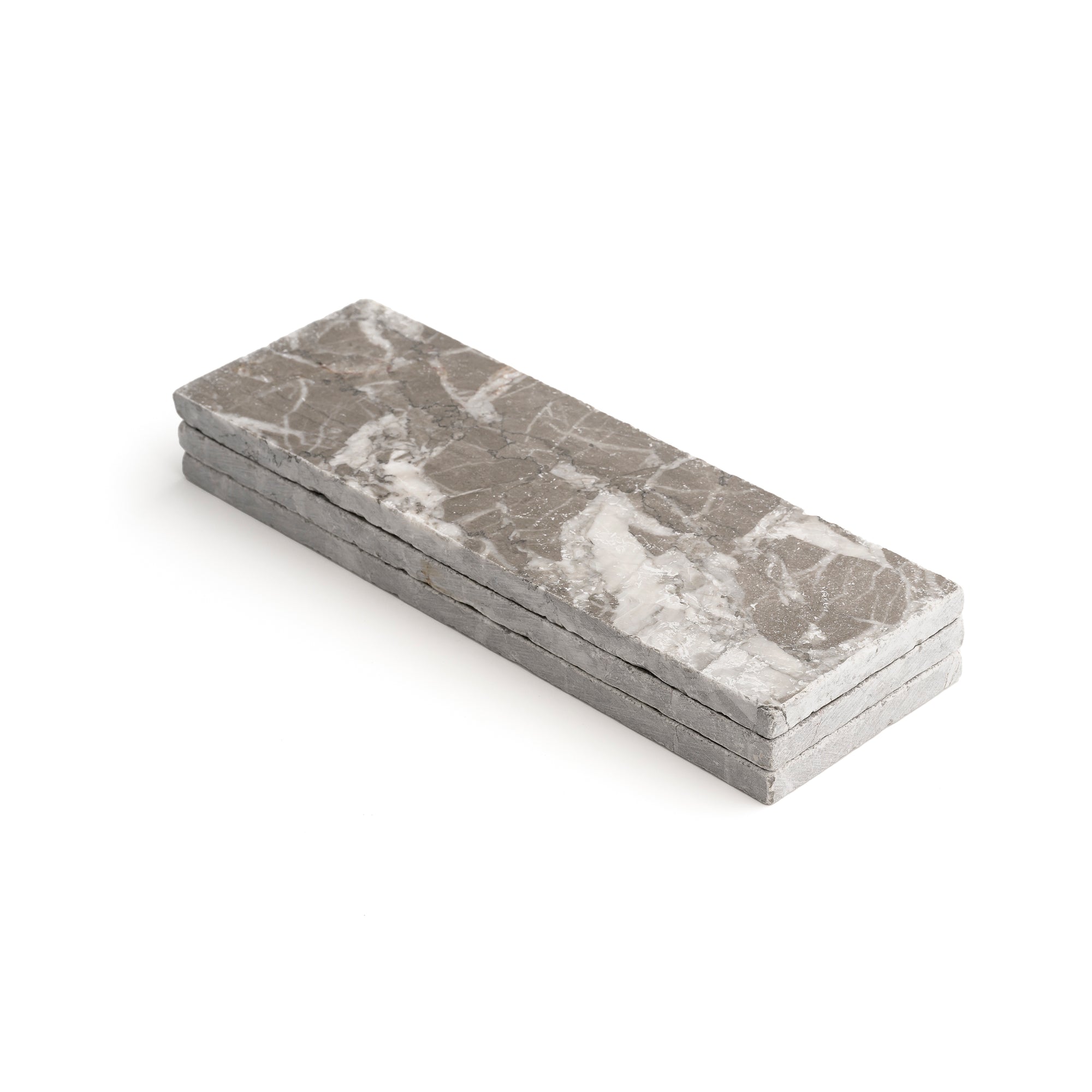 Atlas Grey 4x12 Moroccan Marble | Tumbled & Honed