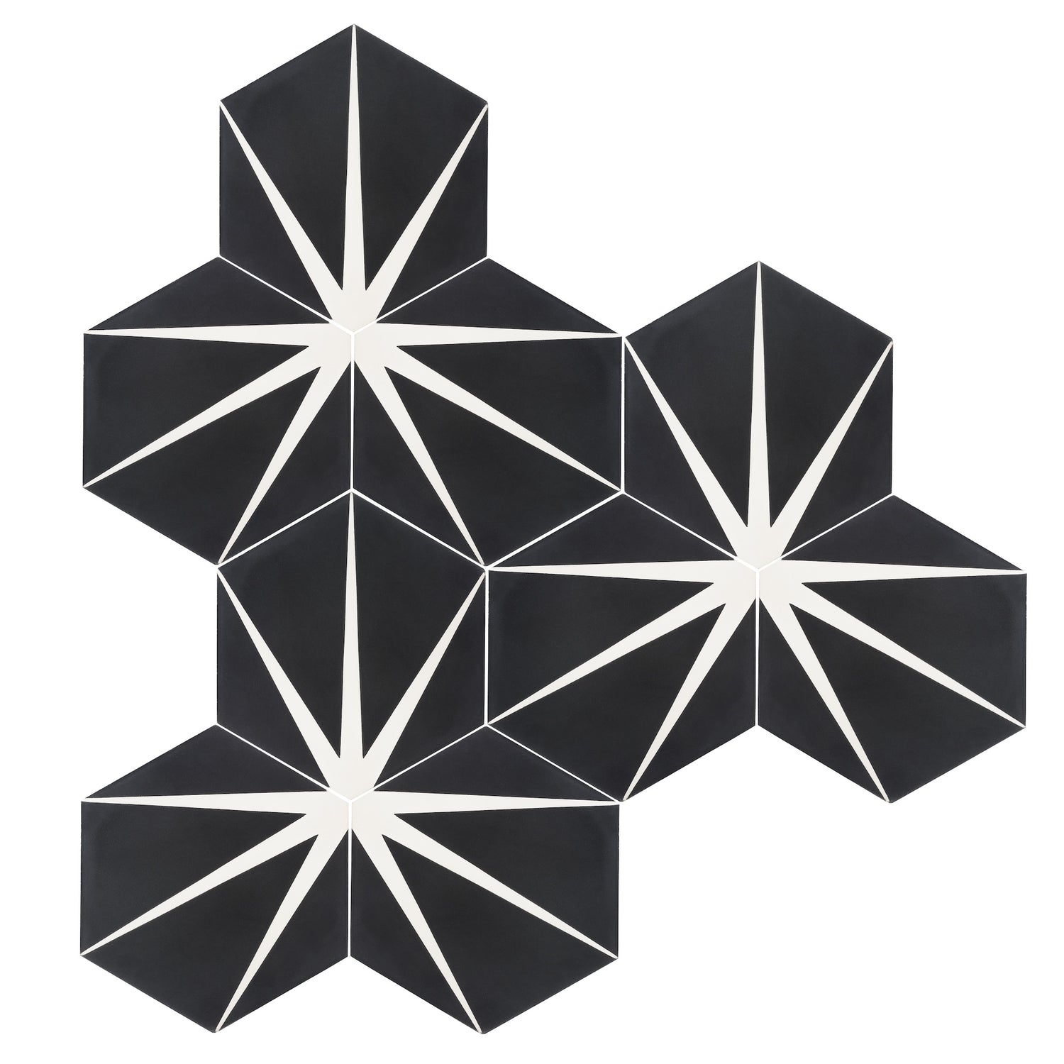 Trident Black Cement Tile