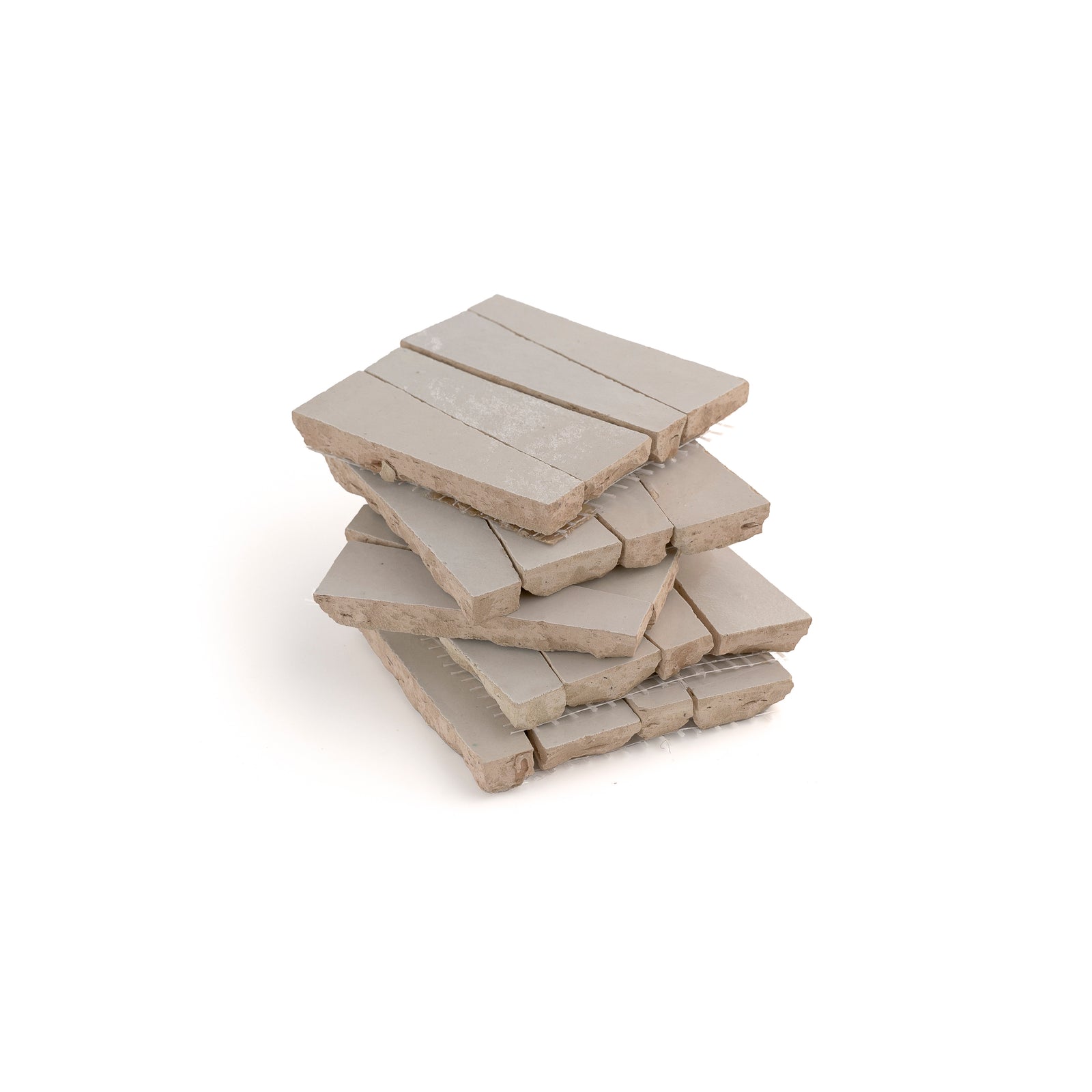 Natural White 1x4 Trapezoid Mosaic Zellige Tile