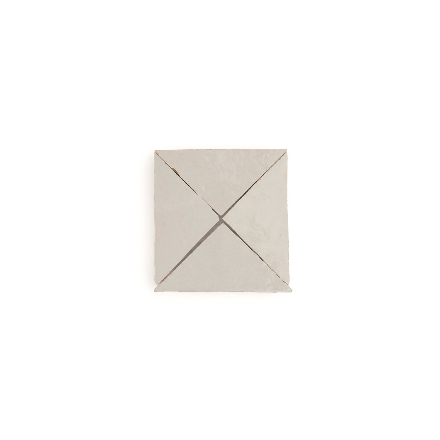 Natural White Triangle Mosaic Zellige Tile