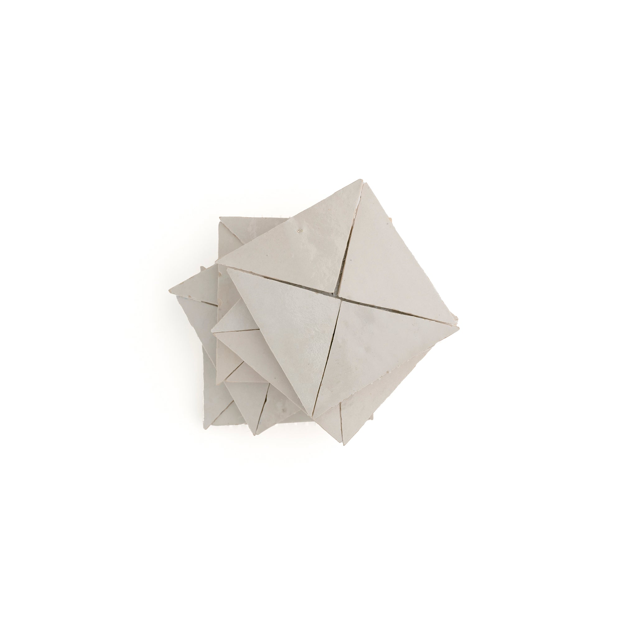 Natural White Triangle Mosaic Zellige Tile