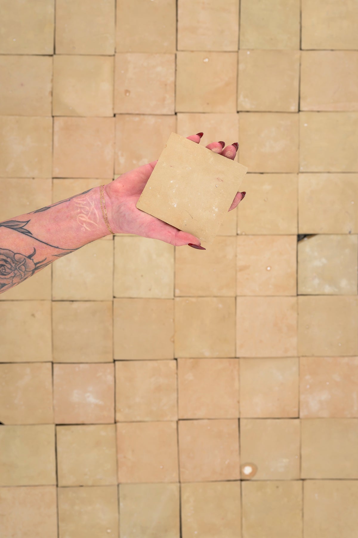 Unglazed Natural Terracotta 4x4 Zellige Tile